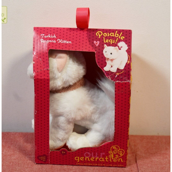 Toys | Our Generation Posable Turkish Angora Kitten 6 Pet Cat Plush ...